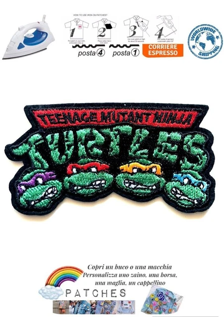 PATCH TEENAGE MUTANT ninja turtles toppa termoadesiva tartarughe logo ...