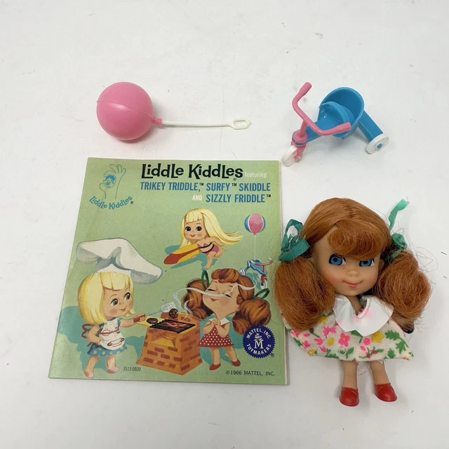 VINTAGE LIDDLE KIDDLES TRIKEY TRIDDLE Doll Trike Balloon Shoes Mattel ...