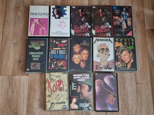 42 MUSIK VHS Kassetten - VHS Erstauflagen *Pink Floyd, Michael Jackson ...