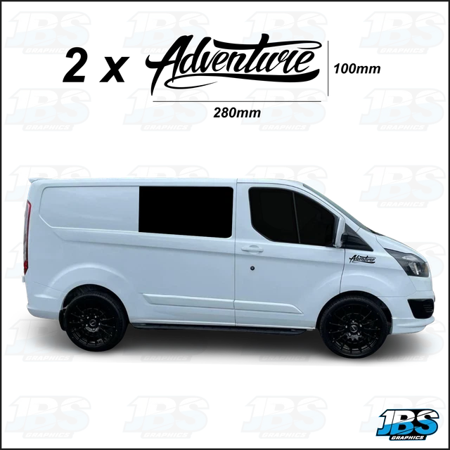 FORD TRANSIT CUSTOM 2 x Wing Adventure Aufkleber Camper Van Aufkleber ...