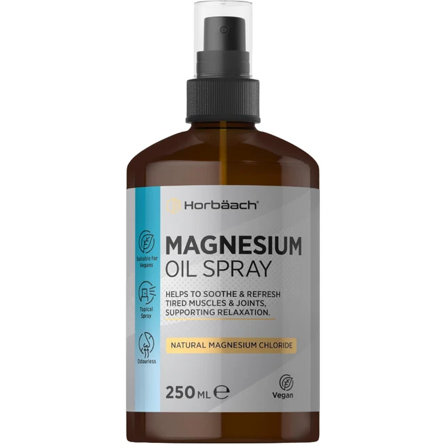MAGNESIUM OIL SPRAY Restless Legs, Muscle Pain, Sleep | 250ml XL Size ...