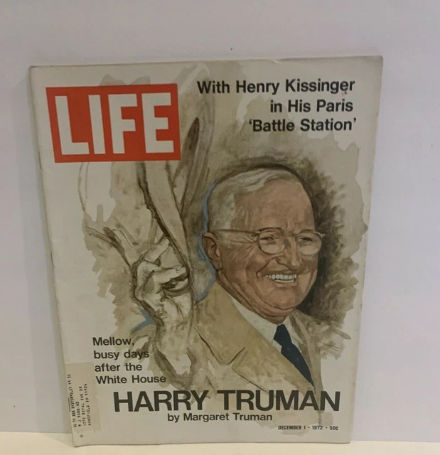 LIFE MAGAZINE DECEMBER 1 1972 - Harry Truman by Margaret truman £33.48 ...