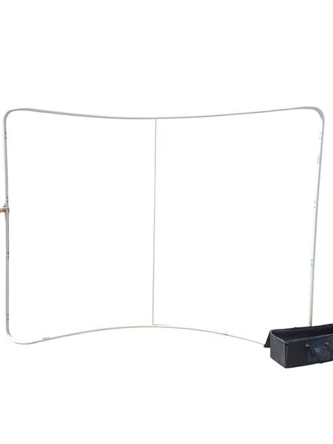 TRADE SHOW PORTABLE Curved Aluminium Backdrop Stand Display Frame with ...