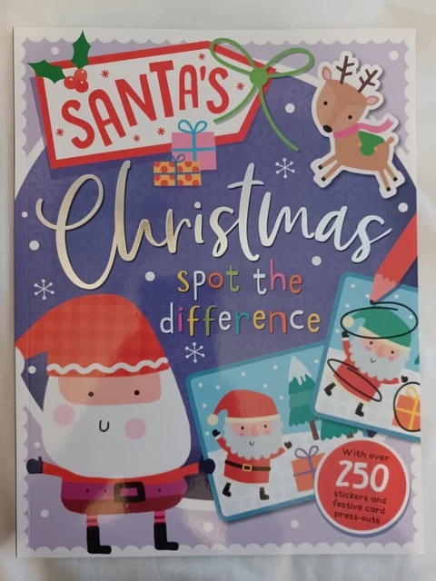 CHRISTMAS ACTIVITY BOOK Santa's Christmas Spot The Difference Brand New ...