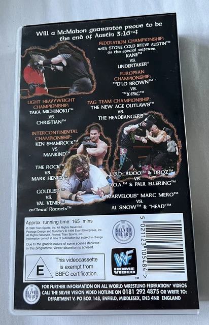WWF JUDGEMENT DAY (In Your House) 1998 VHS - WWE Wrestling £2.99 ...