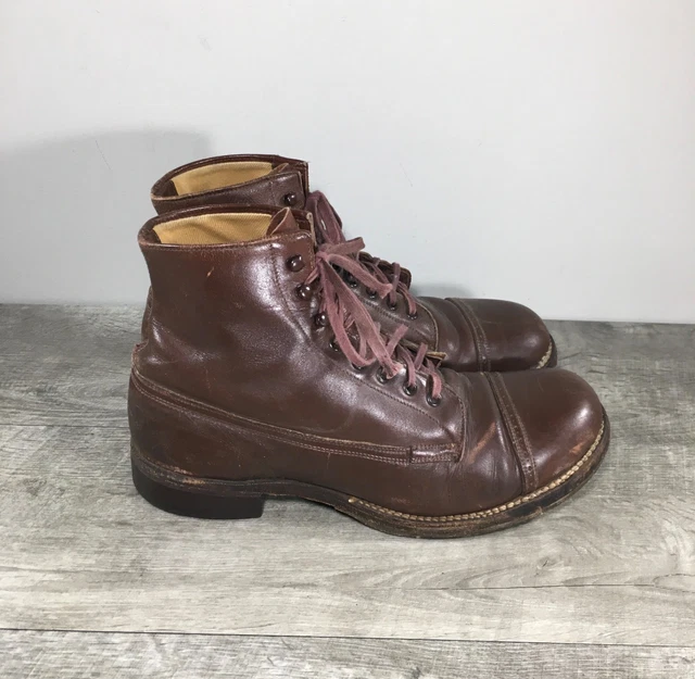 VINTAGE RED WING Shoes Type II 40s Mens Boots Original 1940s WW2 USN ...