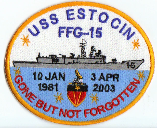 US NAVY SHIP Patch, Uss Estocin, Ffg-15 Y £12.77 - PicClick UK