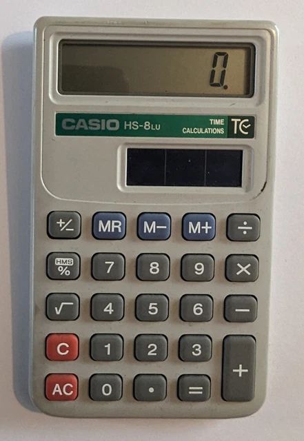 VINTAGE CASIO SOLAR Power Calculator HS-8LU - With Original Pouch £8.00 ...