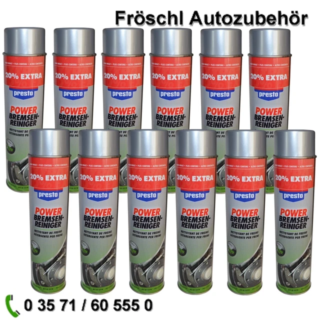 12X 600ML POWER Bremsenreiniger Bremsen Entfetter Spray Teilereiniger € ...