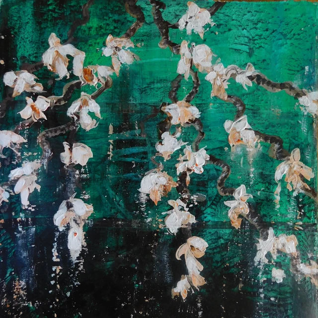 &DIPINTO TESTURIZZATO ORIGINALE a olio e acrilico firmato Nalan Laluk ...