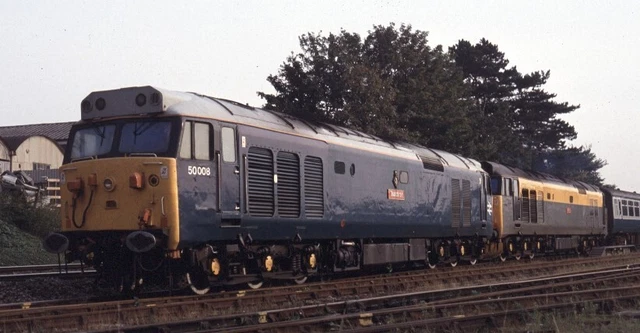 35MM SLIDE BR British Railways Diesel Loco Class 50 50008 Hereford 11. ...