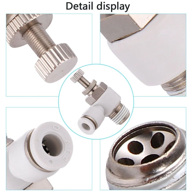 4 PCS PNEUMATIC Air Flow Control Valve Regulator Release One-way $22.55 ...