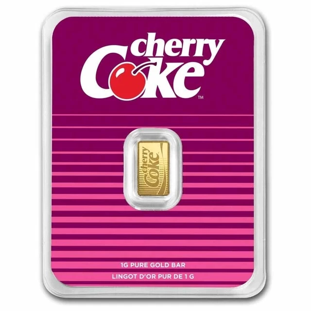 COCA-COLA® CHERRY COKE 1g PAMP Suisse Gold Bar in TEP $535.57 - PicClick CA