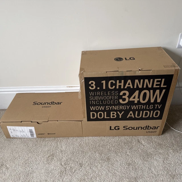 LG US60T 3.1 Wireless 340W Soundbar Subwoofer Bluetooth Hdmi Usb Ai ...