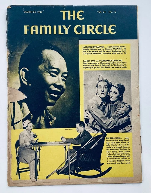VTG THE FAMILY Circle Magazine March 24 1944 Vol 24 #12 Carlos Romulo ...