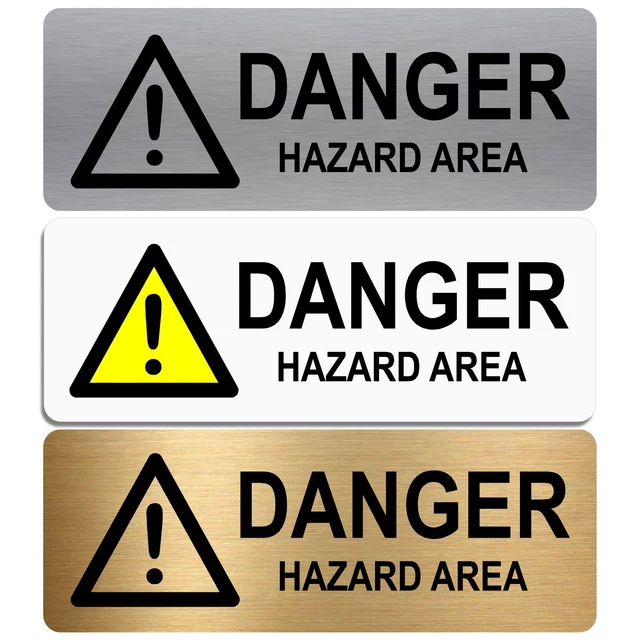 METAL DANGER HAZARD Area Sign Door Aluminium Notice Business Office ...