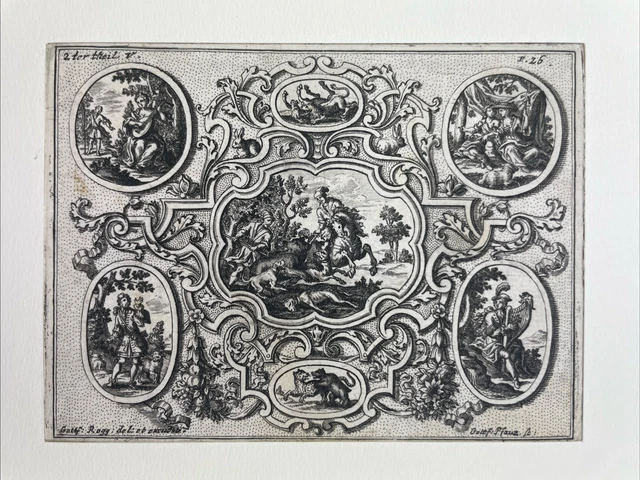 PFAUTZ GOTTFRIED, BEI Rogg, DER BÄRENTÖTER Kupferstich um 1720 EUR 10 ...