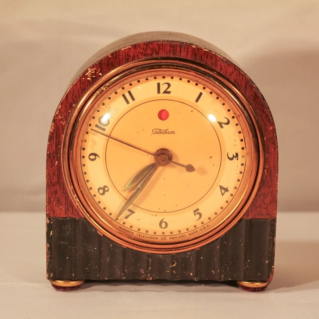 VINTAGE ART DECO Telechron electric clock 3H81 'The Virginian' not ...