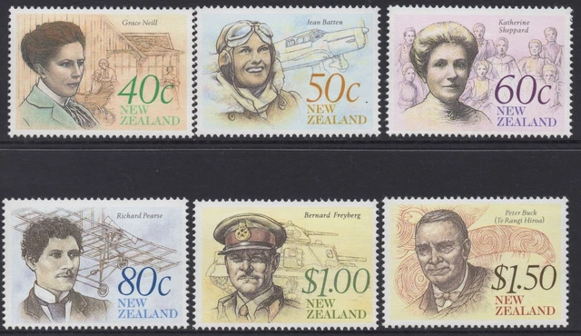NEW ZEALAND 1990 Heritage - The Achievers Set Mnh $10.00 - PicClick AU