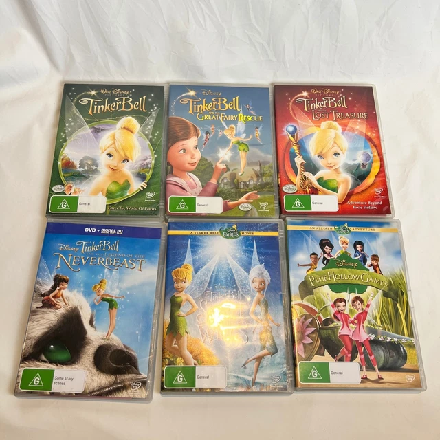 TINKERBELL 6 DVD LOT Disney Fairies Treasure Secret of The Wings ...