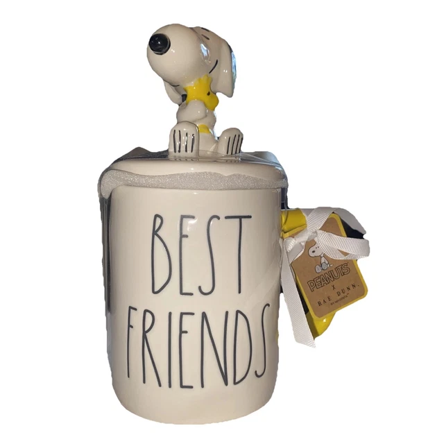 RAE DUNN COLLECTORS Snoopy Classic Peanuts 3D Best Friends Mug W Topper ...