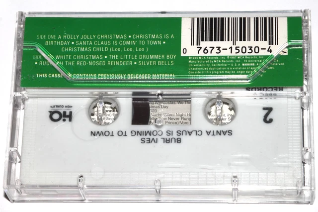 BURL IVES - Santa Claus Is Coming To Town (Cassette Tape 1987) PLAY ...