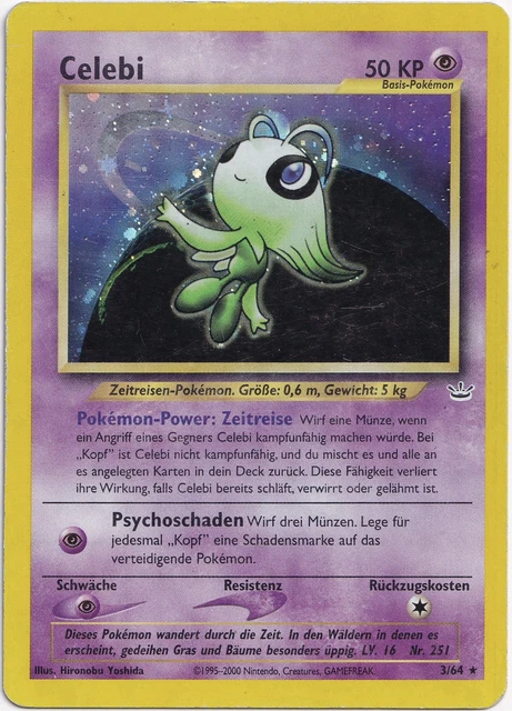 POKÉMON CELEBI HOLO Rare Neo Revelation 3/64 GD Deutsch EUR 59,99 ...