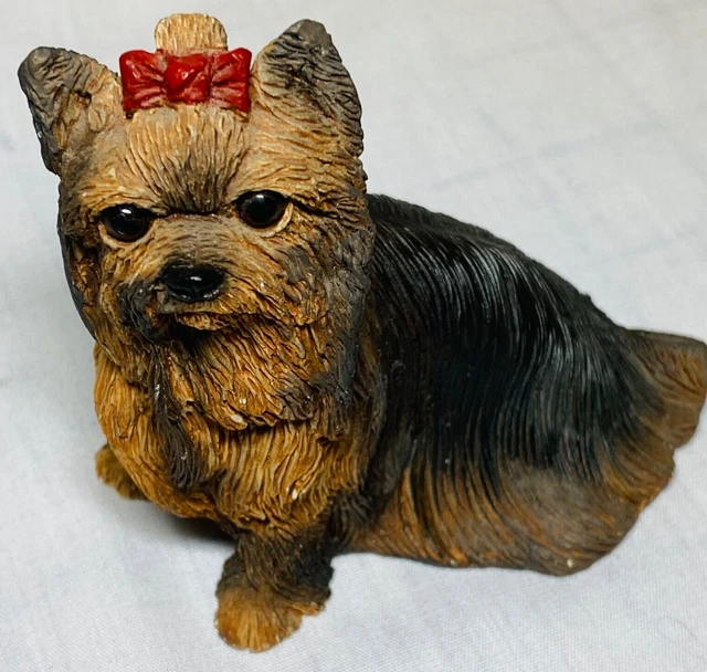 STONE CRITTERS FIGURINE Yorkie Yorkshire Terrier Vintage Dog SC-166 80s ...