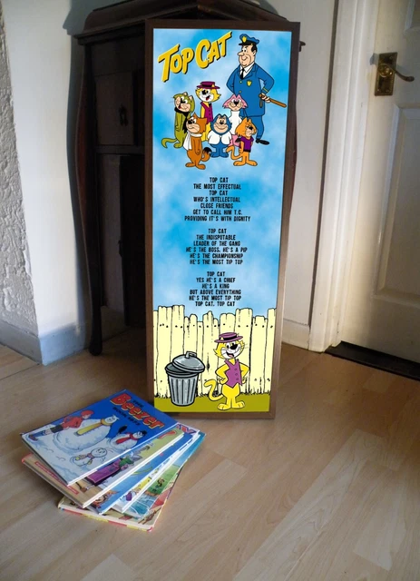 TOP CAT THEME Song Poster Lyric Sheet, Cartoon EUR 22,18 - PicClick IT