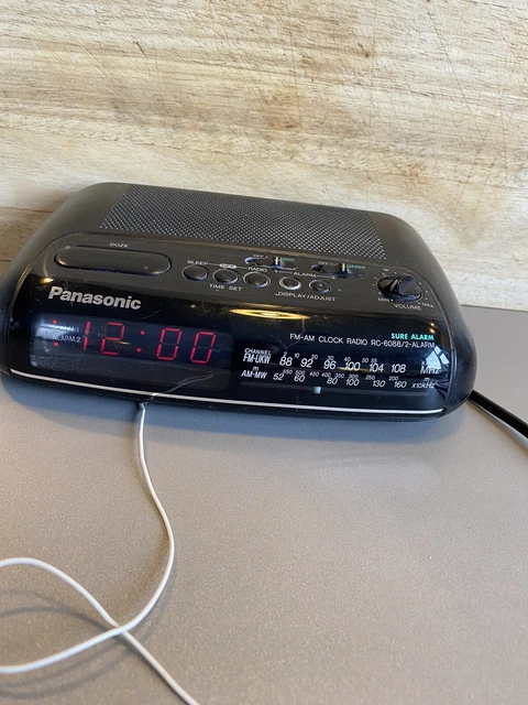 PANASONIC SURE ALARM RC-6088 2 Alarm FM AM Clock Radio Un Tested £5.00 ...