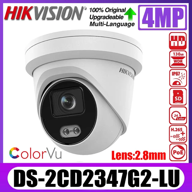 Hikvision Colorvu Ip Camera Ds 2cd2347g2 Lu 4mp Poe Built In Mic 2 8mm