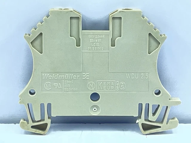 WEIDMUELLER WDU 2.5 1020000000 Din Rail Mount Terminal Block 30AWG 2 ...