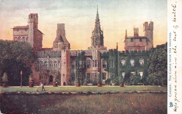 CARDIFF THE CASTLE From The Grounds Wales Vintage Postcard c1903 £7.90 ...