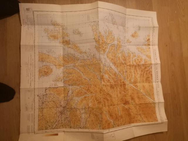 WW2 (1939) MILITARY EDITION map entitled "GLASGOW AND THE MIDDLE WEST ...