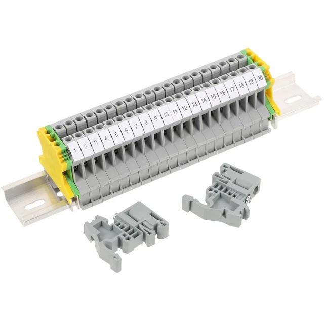 RAIL CONNECTOR DIN Terminal Block Marking Set Low Voltage Disconnect £ ...