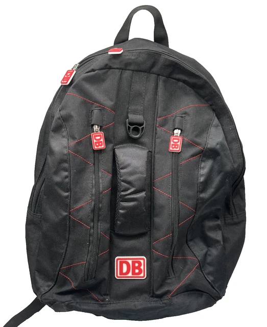 DB RUCKSACK DEUTSCHE Bahn mehrere Fächer Bahnshop schwarz Zug Tasche ...
