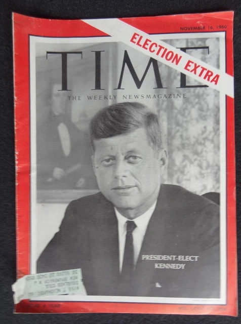 TIME MAGAZINE PRESIDENT-ELECT John F. Kennedy Election Extra November ...