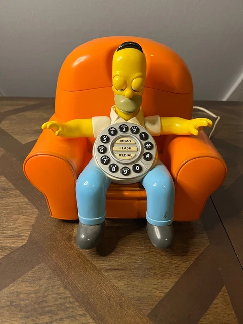 RARE 2004 THE Simpsons “At Home” Homer Simpson Animated Telephone ...