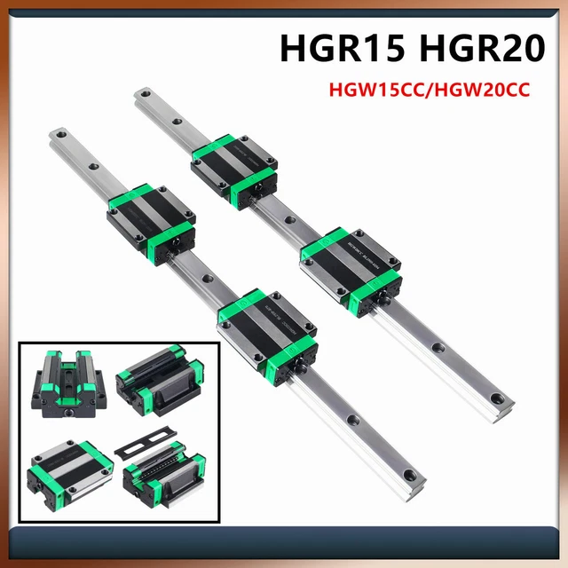 HGR15 HGR20 LINEAR guide rail linear rail + HGW15CC/HGW20CC sliding block £40.84 - PicClick UK