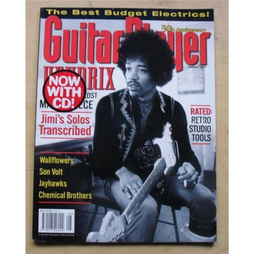 JIMI HENDRIX GUITAR Player Magazine Aug 1997 Jimi Hendrix Cover With ...