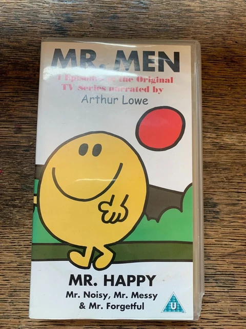 MR. MEN - Mr. Happy 4 Episodes VHS VIDEO TAPE 1974 Arthur Lowe RARE ...