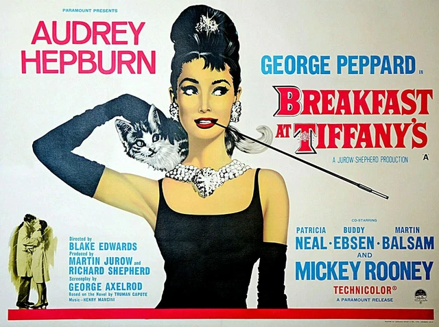 BREAKFAST AT TIFFANYS Uk Quad Concept Repro Cinema Poster 30 X 40 EUR ...