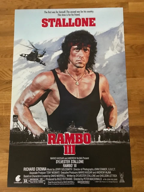 MOVIE POSTER RAMBO 3 Sylvester Stallone 430mm x 660mm EUR 4,67 ...