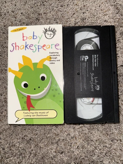 BABY SHAKESPEARE VHS Tape 2000 1-4 Years Exploring Vocabulary Through ...