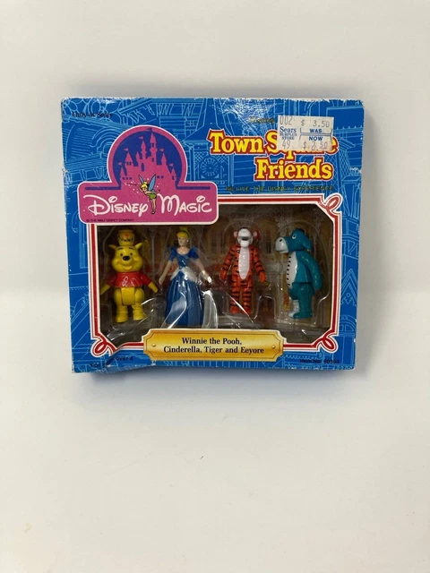 VINTAGE DISNEY MAGIC Town Square Friends Miniature Figure Set Winnie ...