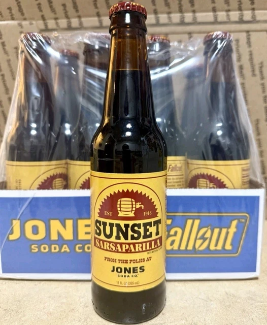 FALLOUT SUNSET SARSAPARILLA Jones Soda Case Box Carrier Prop No Bottles ...