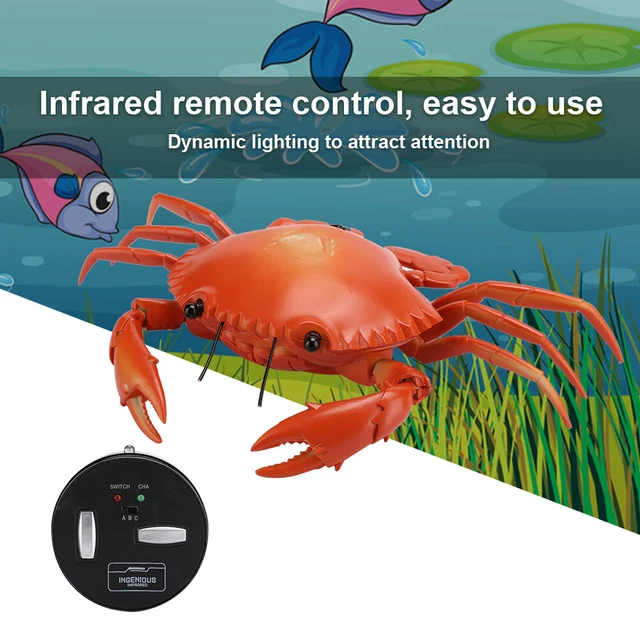 (RED)REMOTE CONTROL CRAB Toy Infrared RC Remote Control Crab Novelty ...