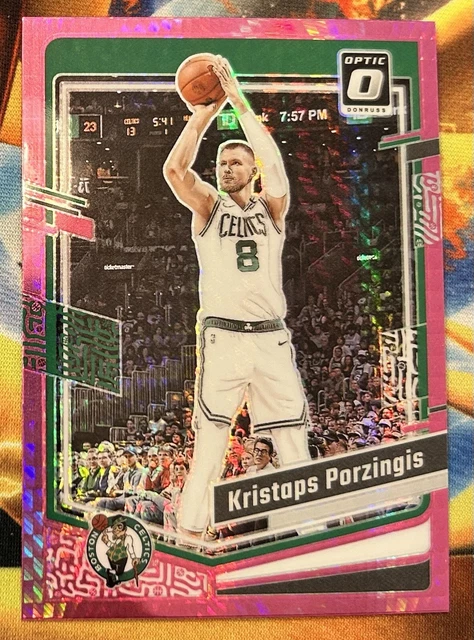 2023-24 DONRUSS OPTIC Kristaps Porzingis rose Hyper Prizm #120 Celtics ...