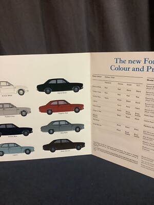 RARE 1960-70’S COLORI Nuancier Color Chart book FORD ESCORT !! EUR 68 ...
