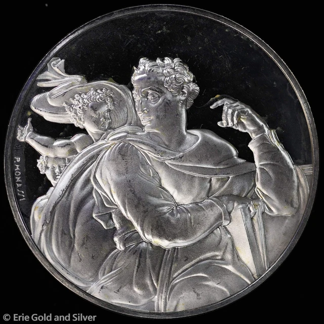 1971 FRANKLIN MINT Michelangelo The Prophet Isaiah Sterling Silver ...
